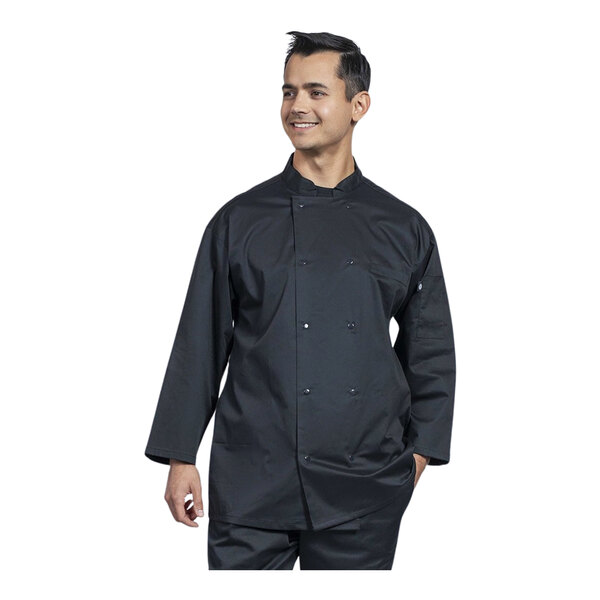 Uncommon Chef Treviso Unisex Customizable Black 3/4 Sleeve Chef Coat ...