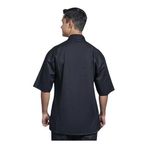 Uncommon Chef Venice Unisex Customizable Black Short Sleeve Chef Coat ...