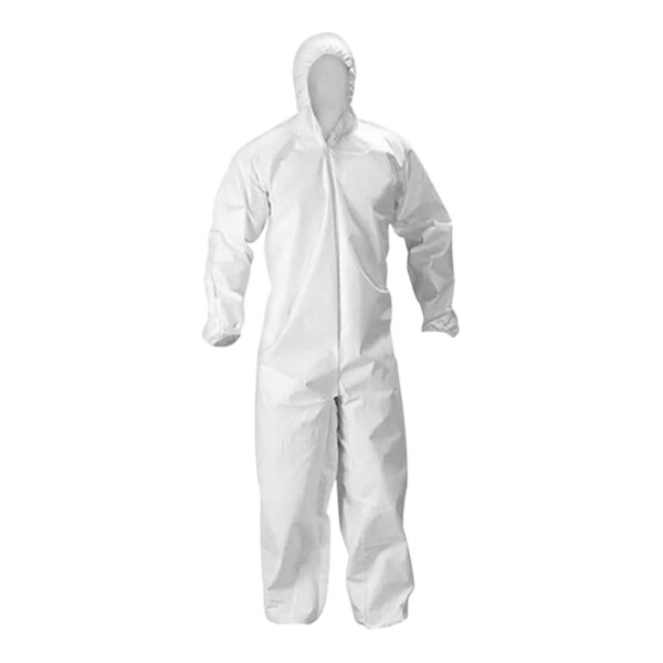 MICROPOROUS POLY COVERALLS 53GSM ELASTIC S EA