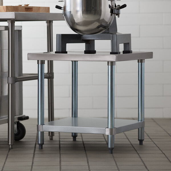 Regency 24" x 24" 18-Gauge Stainless Steel Mixer Table with Galvanized ...