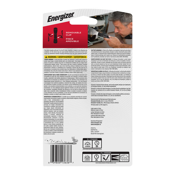 Energizer TAC 300 LED Tactical Metal Flashlight ENPMHT1L