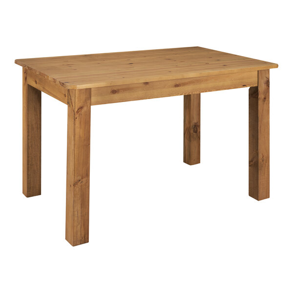 Flash Furniture Hercules 30" x 46" Rectangular Pine Wood Indoor ...