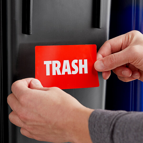 Lavex 3" x 5" Trash Waste Stream Label - 20/Pack