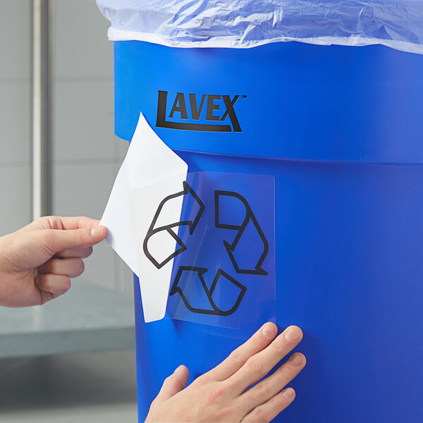 Lavex 6" x 6" Recycle Waste Stream Label - 20/Pack