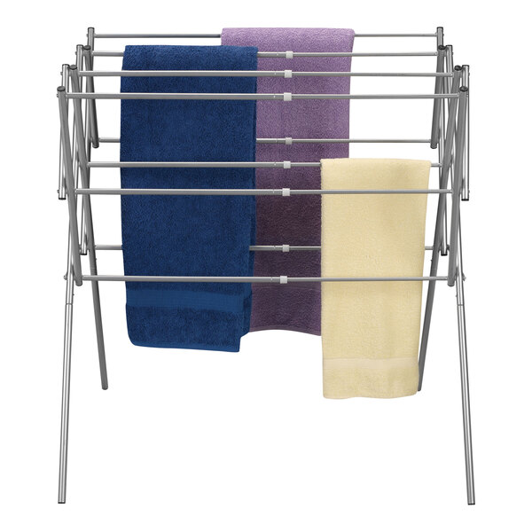 Household Essentials Silver Collapsible Steel Drying Rack HH5127