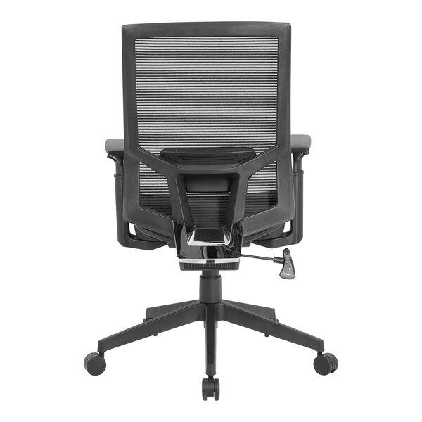 Boss Black Mesh High-Back Task Chair with Adjustable T-Arms