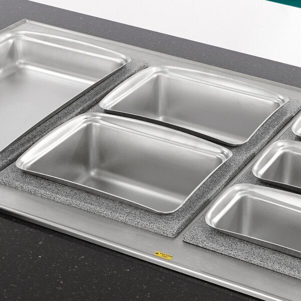 Vollrath 40005 Miramar® 4.5 Qt. Contemporary Stainless Steel Half Size ...