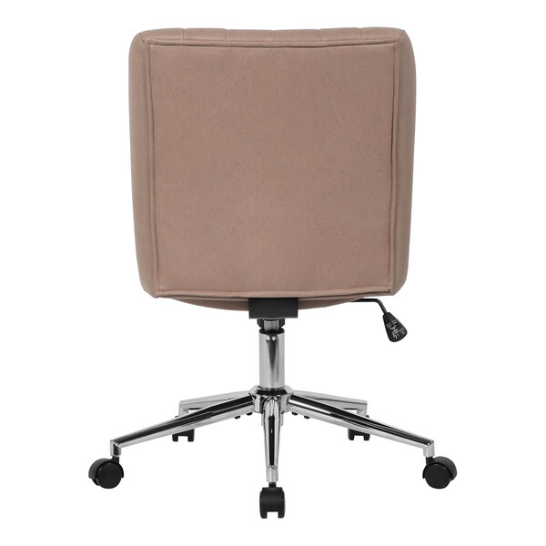 Boss Modern Tan Leathaire Mid-Back Task Chair