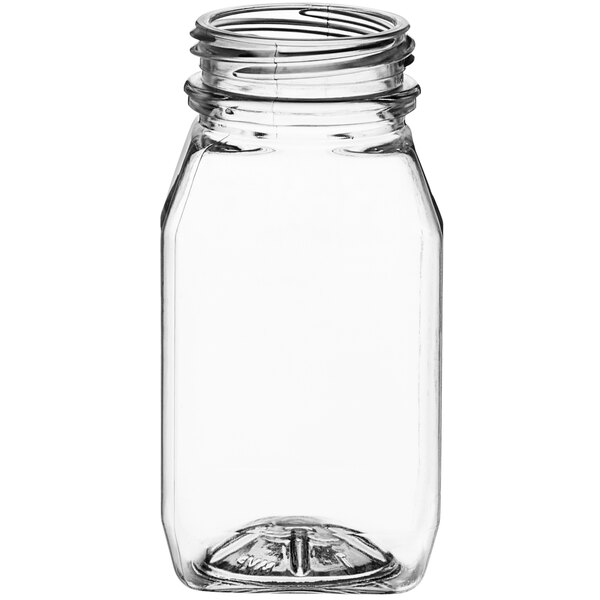 Captiva Containers 4 oz. Customizable Square PET Clear Energy Juice ...