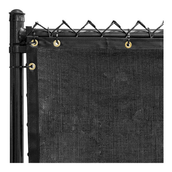 FenceScreen 100 Series FenceBlock 4' x 50' Black Polypropylene Privacy ...
