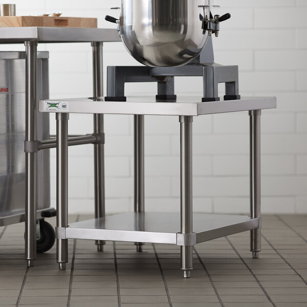 Regency 30" x 24" 16-Gauge Stainless Steel Mixer Table with Undershelf