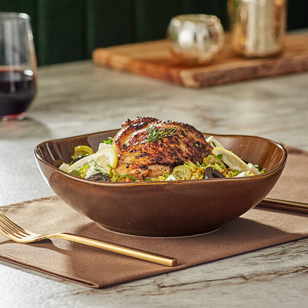 Acopa Highlands 32 oz. Round Hazel China Bowl - Sample