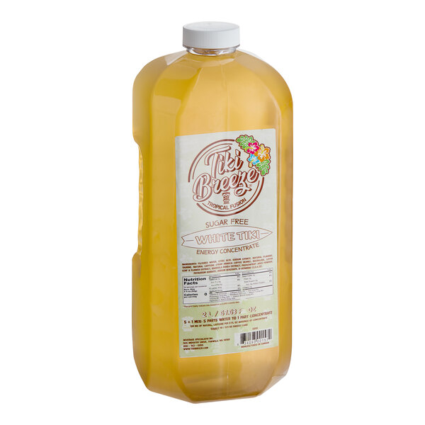 Tiki Breeze Sugar-Free White Tiki Energy 5:1 Concentrate 67.6 fl. oz.