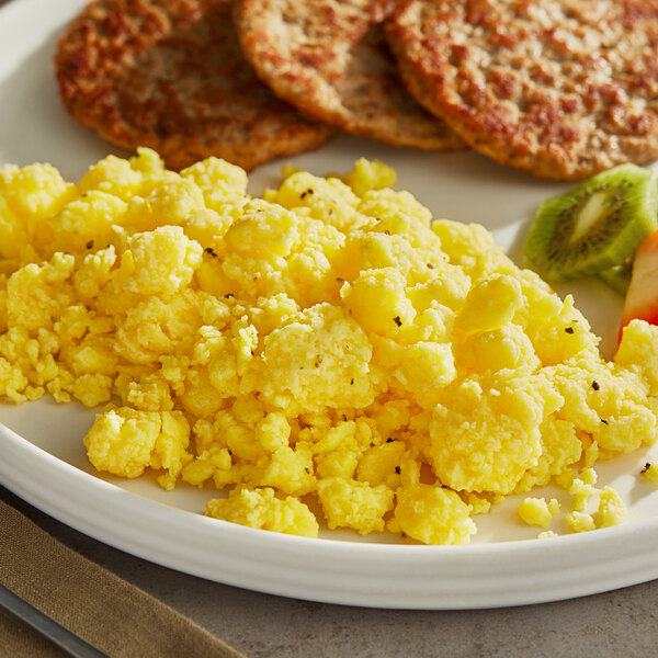 Grand Prairie Frozen Fully Cooked Scrambled Eggs 2 lb. - 10/Case
