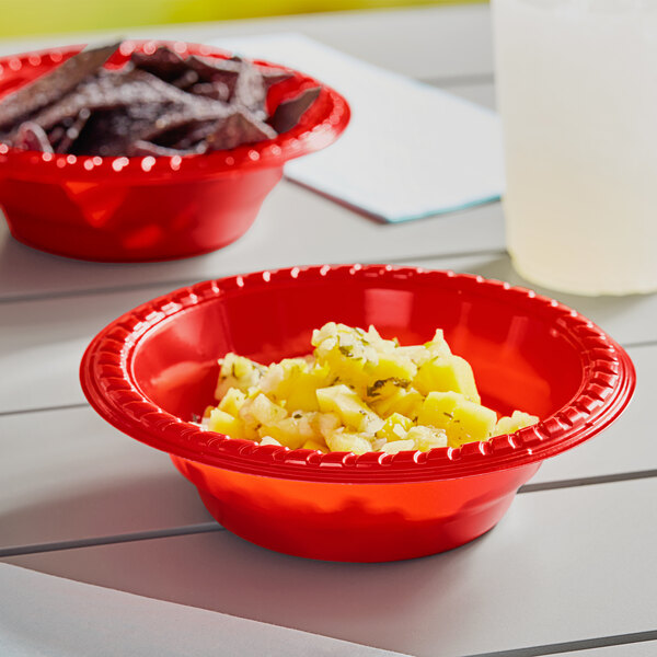 Solo 12 oz. Red Plastic Party Bowl - 288/Case