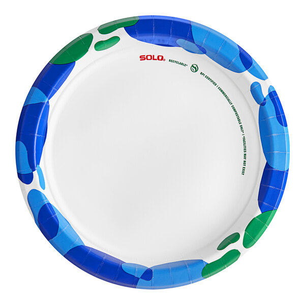 Solo Bold Hold 10" Heavy Weight Sea Glass Paper Plate - 100/Pack