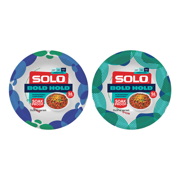 Solo Bold Hold 20 oz. Assorted Ripples / Sea Glass Heavy Weight Paper ...