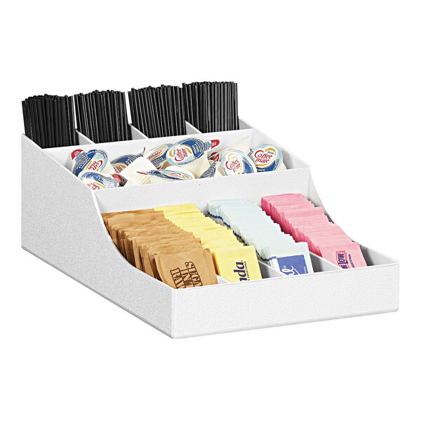 Cal-Mil Classic White 9-Compartment Plastic Condiment Organizer
