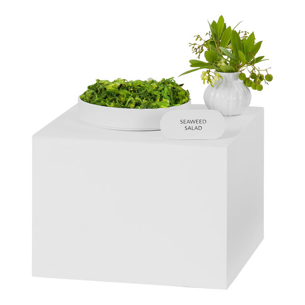 Cal-Mil Juno 14" x 14" x 11" White Metal Cube Display Stand