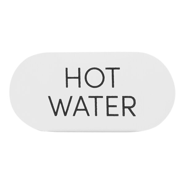 Cal-Mil Juno 4 1/2" x 1 1/2" x 2" White Metal "Hot Water" Sign