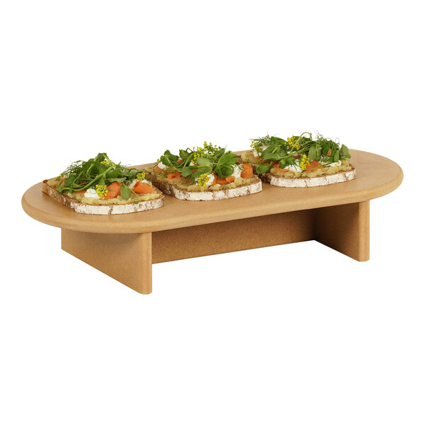 Cal-Mil Renew 16" x 8" x 3" Faux Wood Oval Display Stand