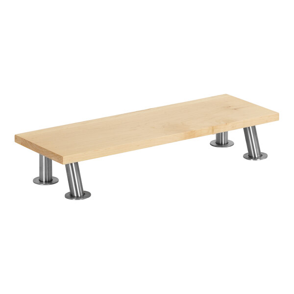 Cal-Mil Blonde 20" x 7" x 3" Maple Rectangle Display Stand with ...