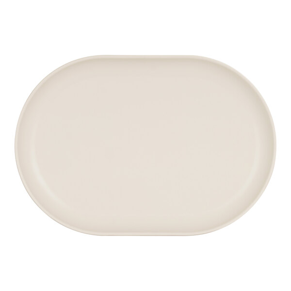 Cal-Mil Oslo 11" x 7" Ivory Oval Melamine Platter