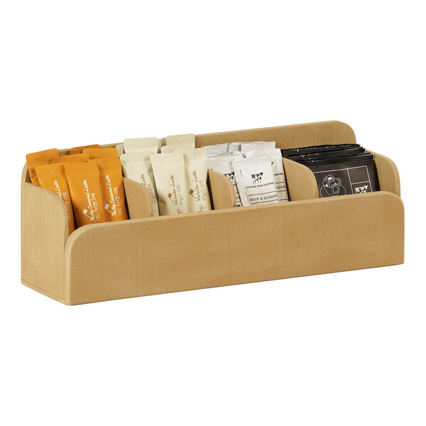 Cal-Mil Renew Faux Wood 4-Compartment Condiment Organizer