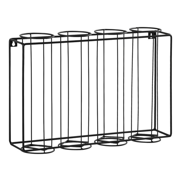 Cal-Mil Classic Black Wire 4-Compartment Wall-Mount Cup Dispenser 24062 ...