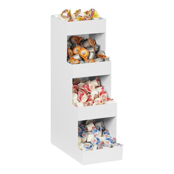 Cal-Mil Classic White 4-Tier Plastic Condiment Organizer