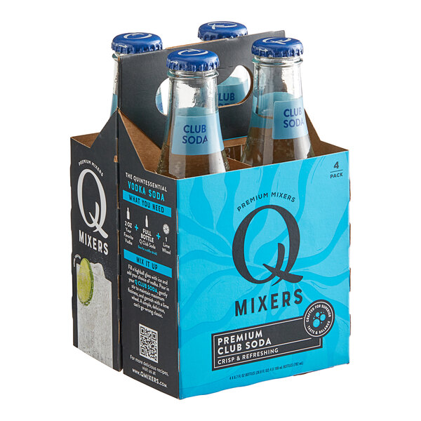 Q Mixers Premium Club Soda Bottle 6.7 fl. oz. - 24/Case