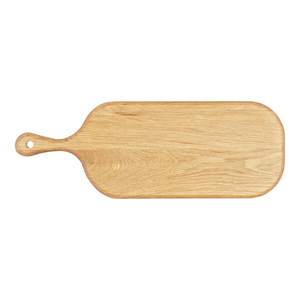 Cal-Mil Sydney 22" x 8" x 3/4" Oak Organic Serving Board with Handle