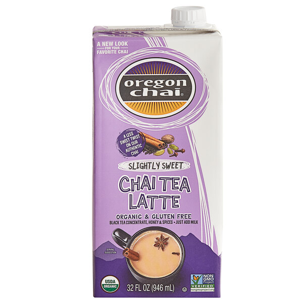 Oregon Chai Organic Slightly Sweet Chai Tea Latte 1:1 Concentrate 32 fl ...