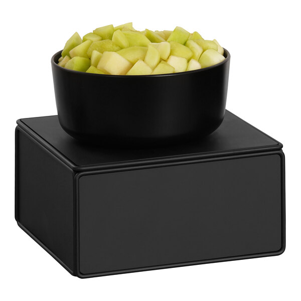 Cal-Mil Onyx 12" x 12" x 6" Black Metal Cube Display Stand