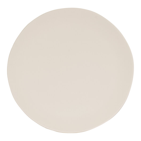 Cal-Mil Hand Thrown 11" Ivory Round Melamine Coupe Plate
