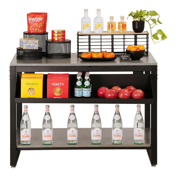 Cal-Mil Ashwood 42" x 24" x 30" Gray Oak Nesting Merchandising Table