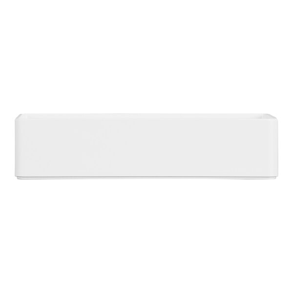 Cal-Mil Hudson 72 oz. White Rectangular Raised Rim Melamine Serving Bowl