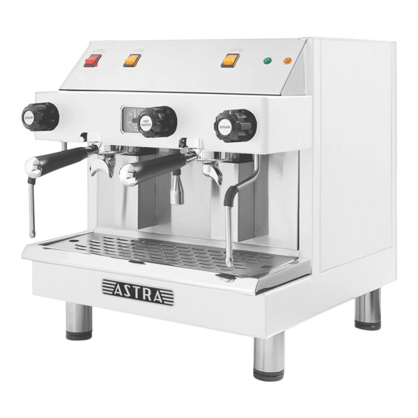 Astra Mega II M2CS-019-1-WH Semi-Automatic White Compact Espresso ...