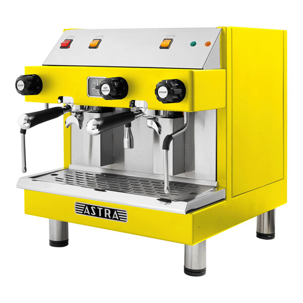 Astra Mega II M2CS-019-YL Semi-Automatic Yellow Compact Espresso ...