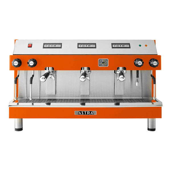 Astra Mega III M3-013-OR Automatic Orange Espresso Machine - 220V