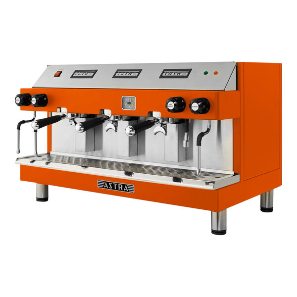 Astra Mega III M3-013-OR Automatic Orange Espresso Machine - 220V