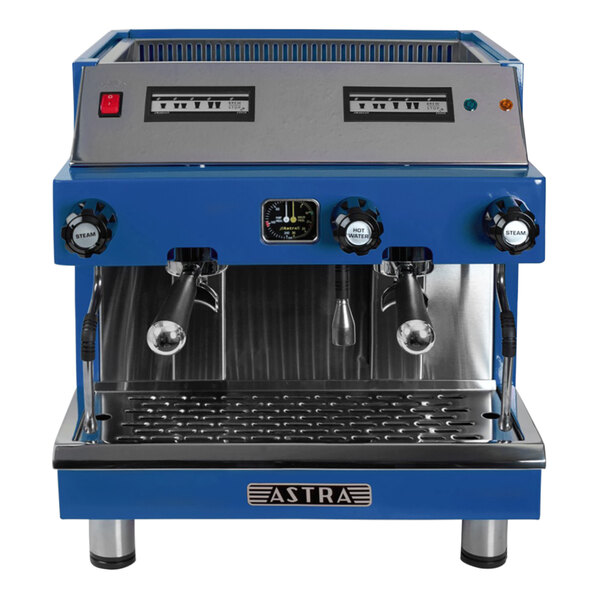 Astra Mega II M2C-014-BL Automatic Blue Compact Espresso Machine - 220V