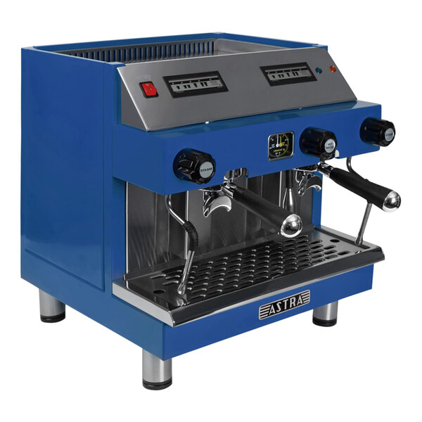 Astra Mega II M2C-014-BL Automatic Blue Compact Espresso Machine - 220V