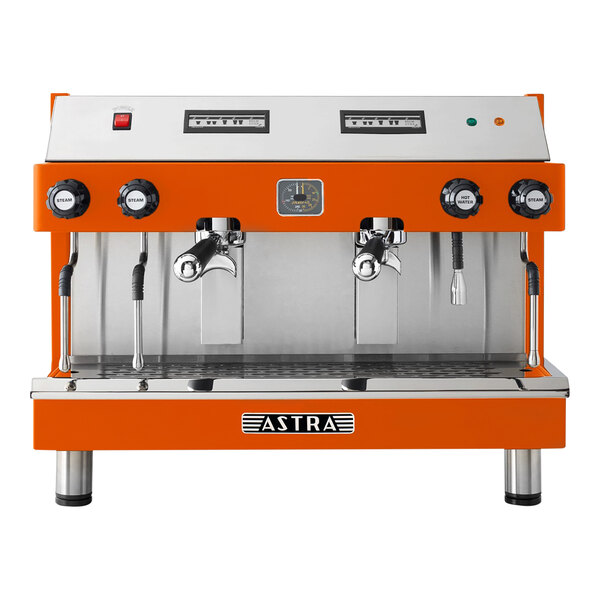 Astra Mega II M2-012-OR Automatic Orange Espresso Machine - 220V
