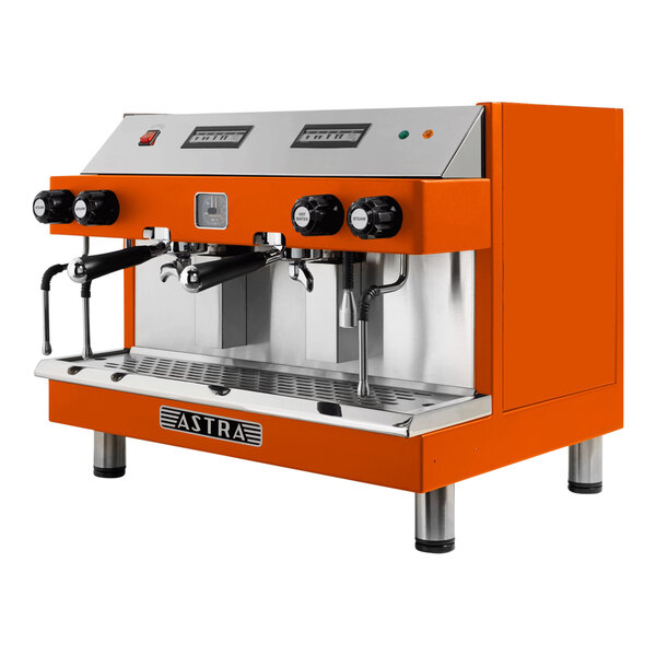 Astra Mega II M2-012-OR Automatic Orange Espresso Machine - 220V