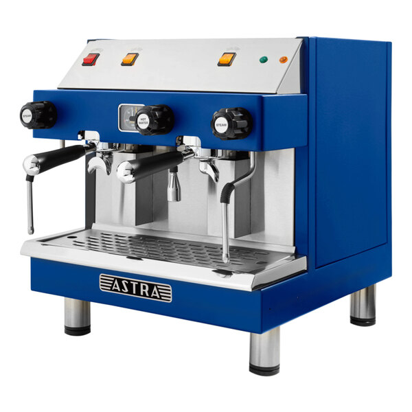 Astra Mega II M2CS-019-BL Semi-Automatic Blue Compact Espresso Machine ...