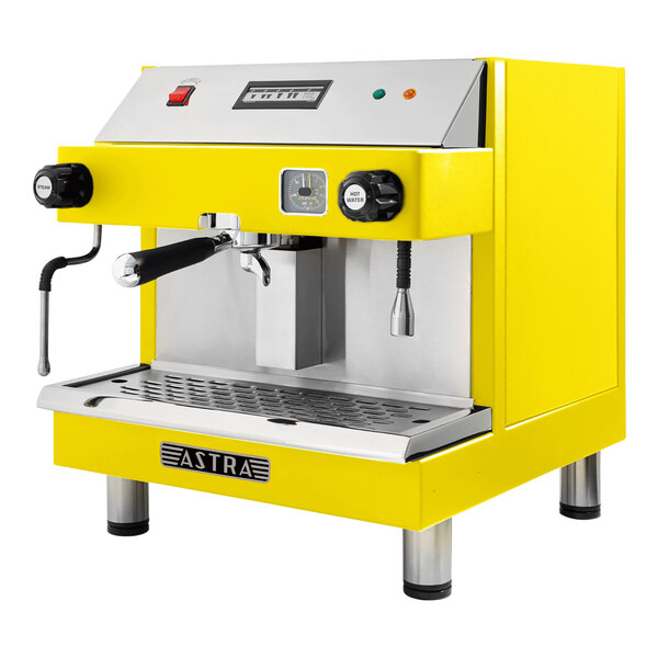 Astra Mega I M1-011-YL Automatic Yellow Espresso Machine - 220V