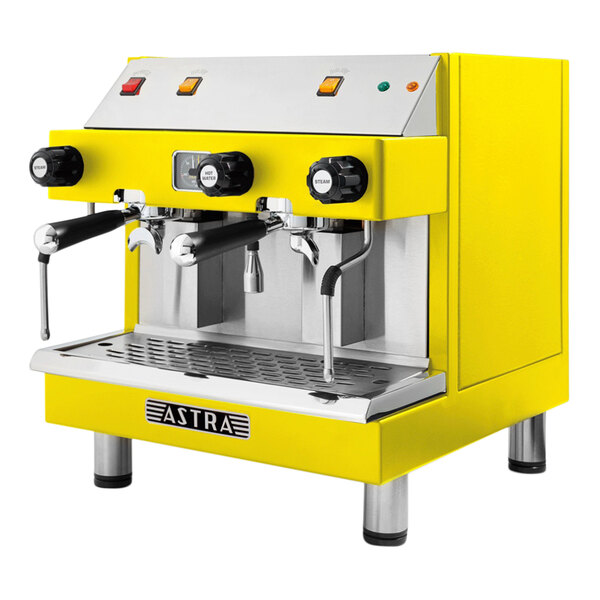 Astra Mega II M2CS-019-1-YL Semi-Automatic Yellow Compact Espresso ...