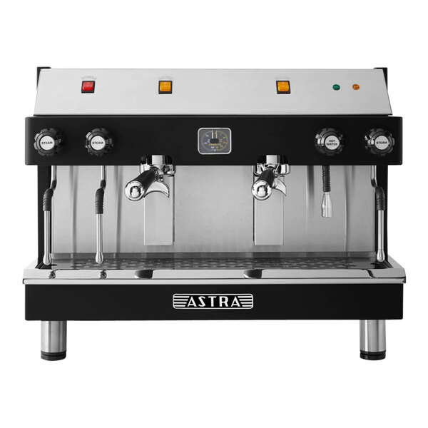 Astra Mega II M2S-017-GLB Semi-Automatic Black Espresso Machine - 220V