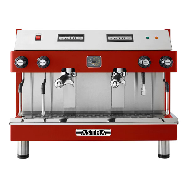 Astra Mega II M2-012-RD Automatic Red Espresso Machine - 220V